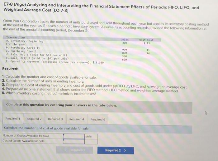 Solved E7-8 (Algo) Analyzing and Interpreting the Financial | Chegg.com
