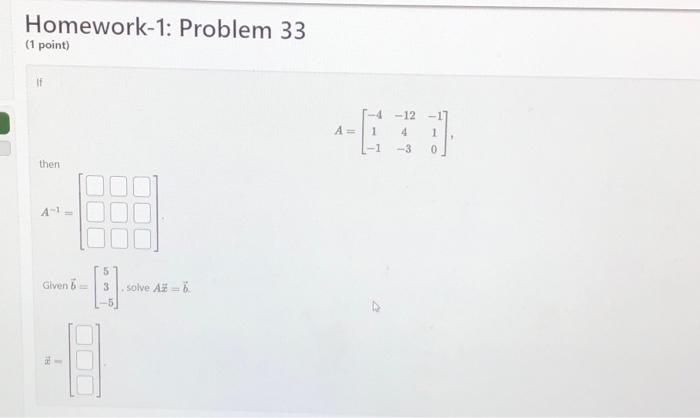 Solved Homework-1: Problem 33 (1 point) if | Chegg.com