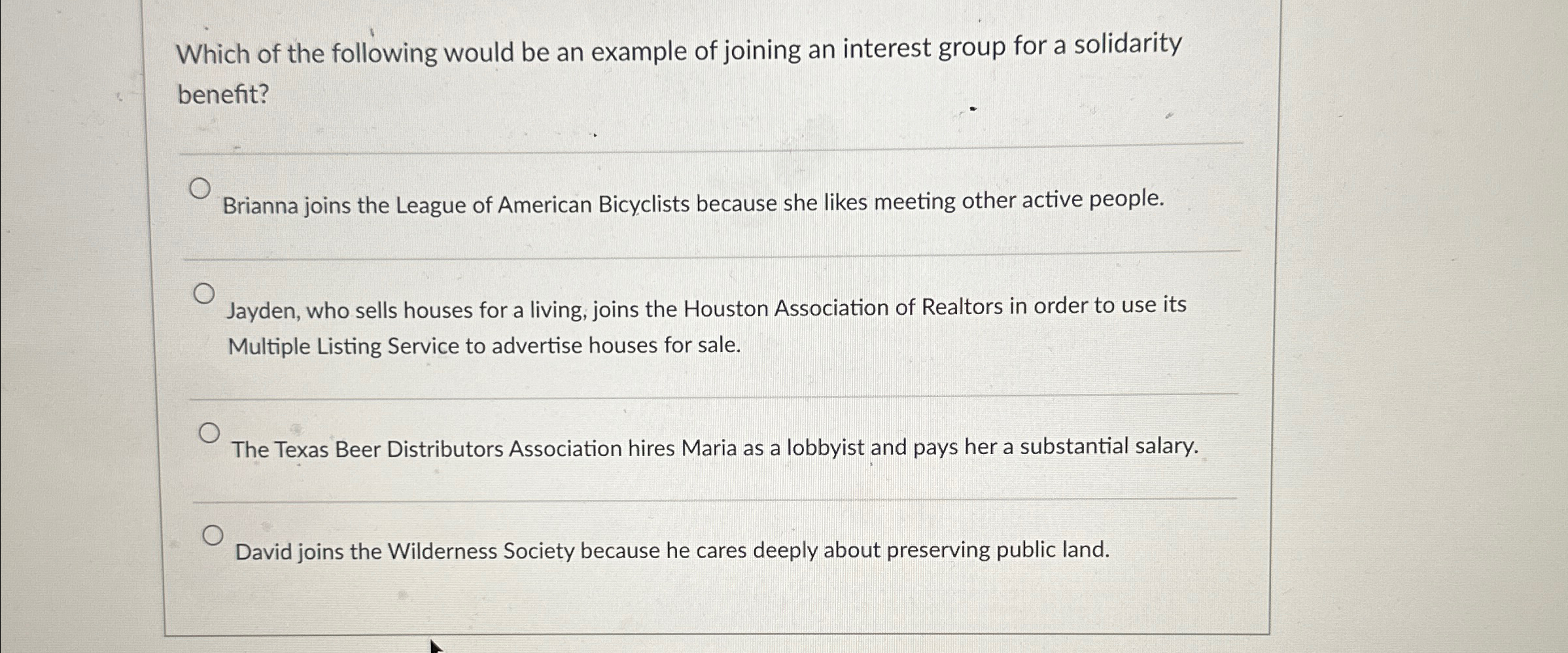 Solved Which of the following would be an example of joining | Chegg.com