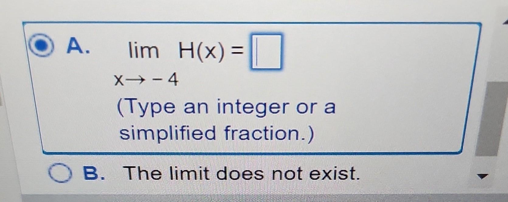 Solved Use the graph of H shown to the right to find the | Chegg.com