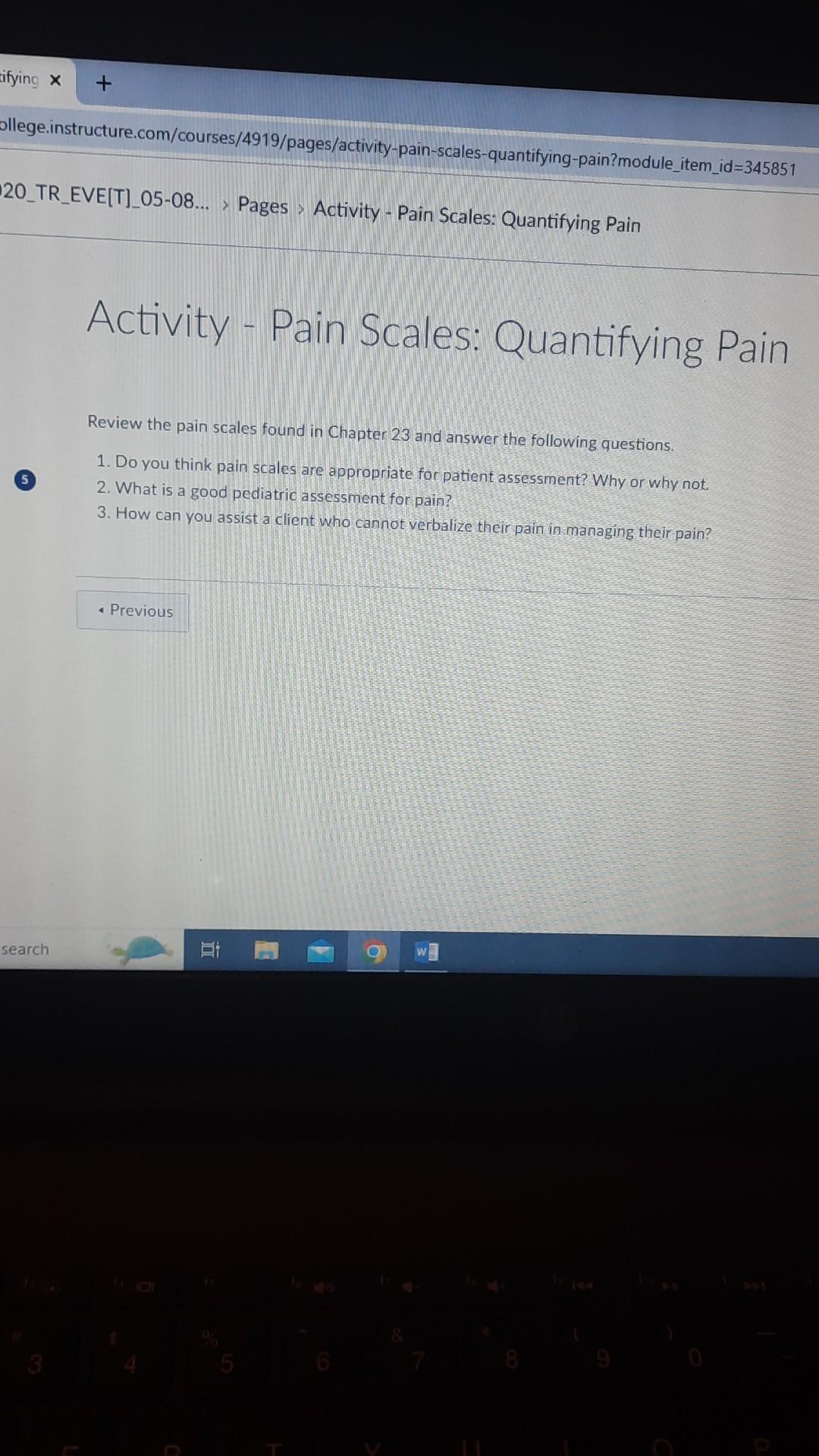 Review the pain scales found in Chapter 23 and answer | Chegg.com