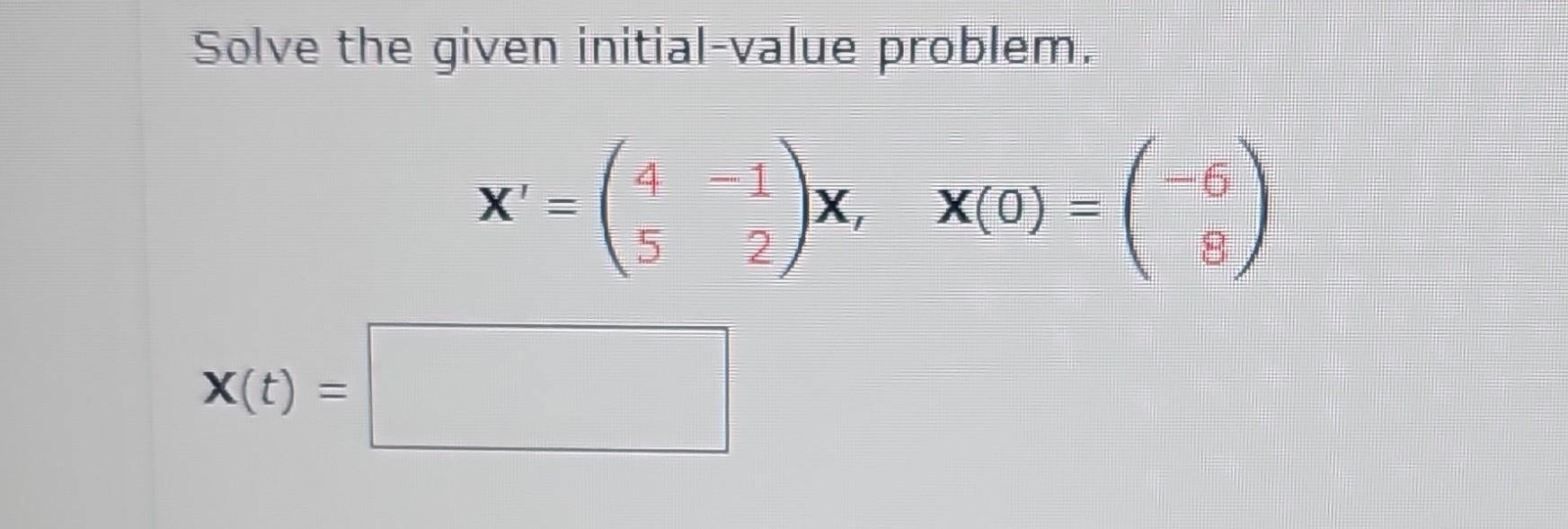Solved Find the general solution of the given system. | Chegg.com