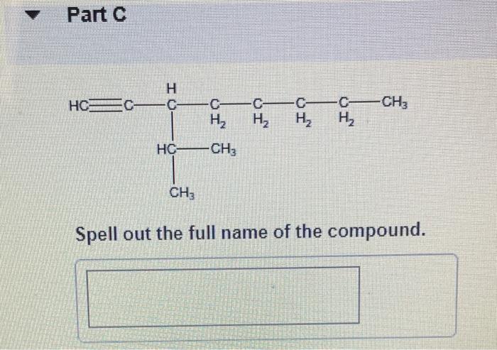 Solved Part A CH2-C=CH-CH3 Spell out the full name of the | Chegg.com