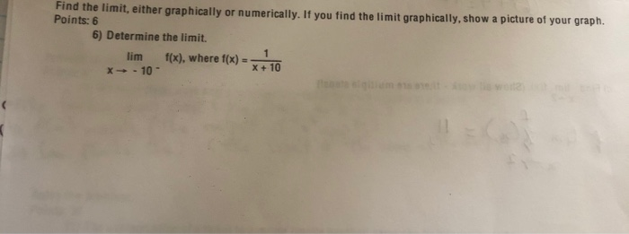 Solved Find the limit, either graphically or numerically. If | Chegg.com