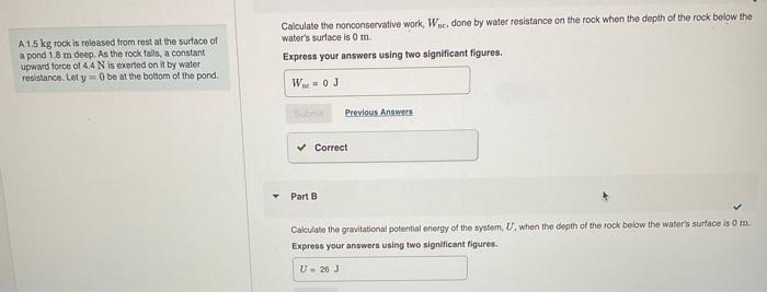 Solved Calculate the nonconservative work. Wnc , done by | Chegg.com