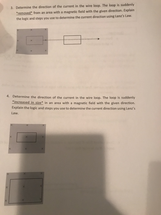 Solved 2. Determine the direction of the induced current in | Chegg.com