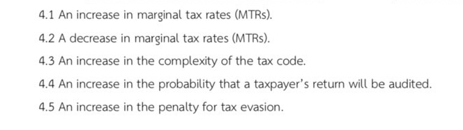 Solved 4.1 ﻿An increase in marginal tax rates (MTRs).4.2 ﻿A | Chegg.com