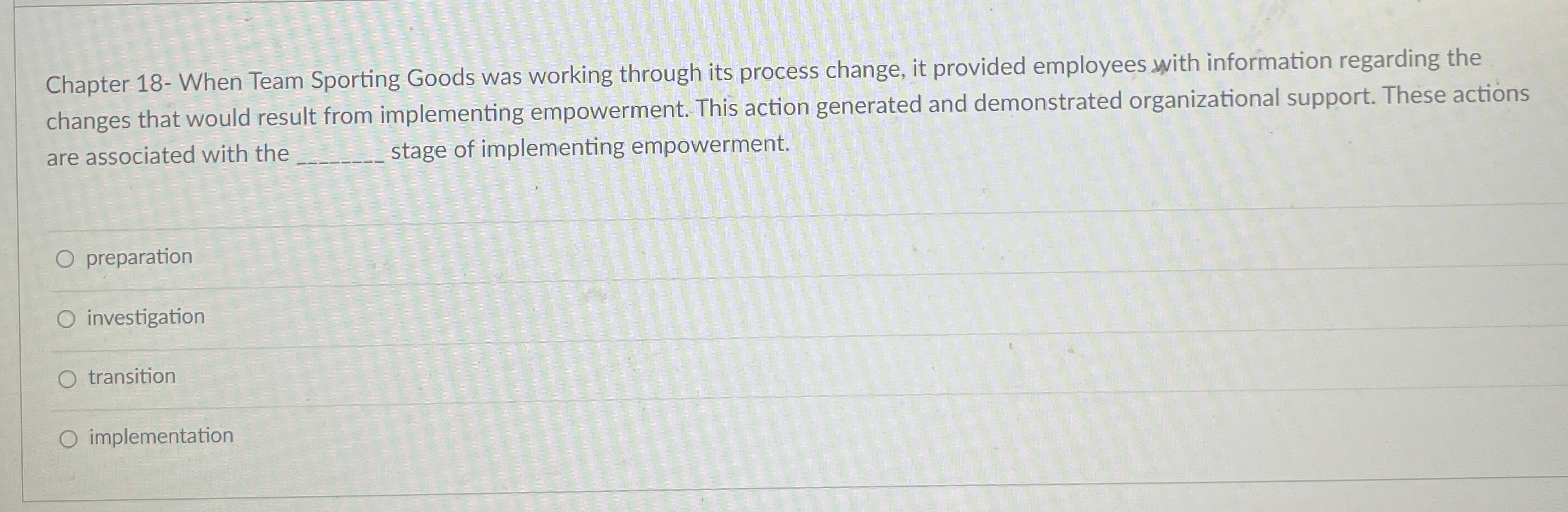 Solved Chapter 18- ﻿When Team Sporting Goods was working | Chegg.com