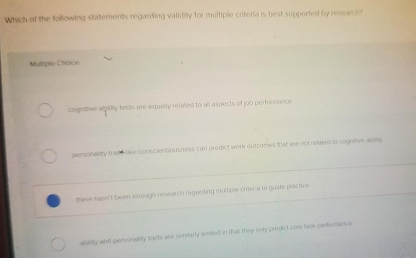 Solved Which of the following statements regarding validity | Chegg.com