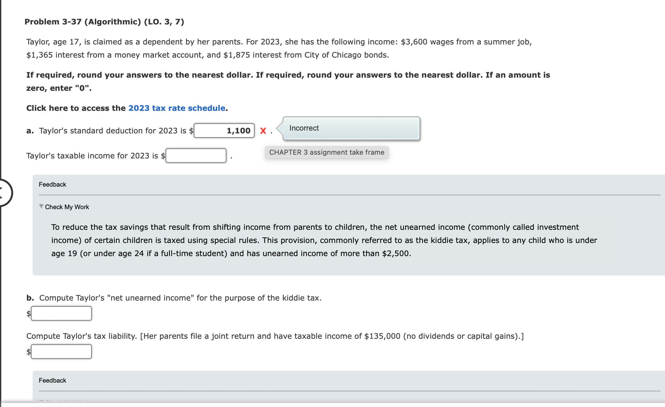 Solved Problem 3-37 (Algorithmic) (L0. 3, 7)Taylor, age 17, | Chegg.com