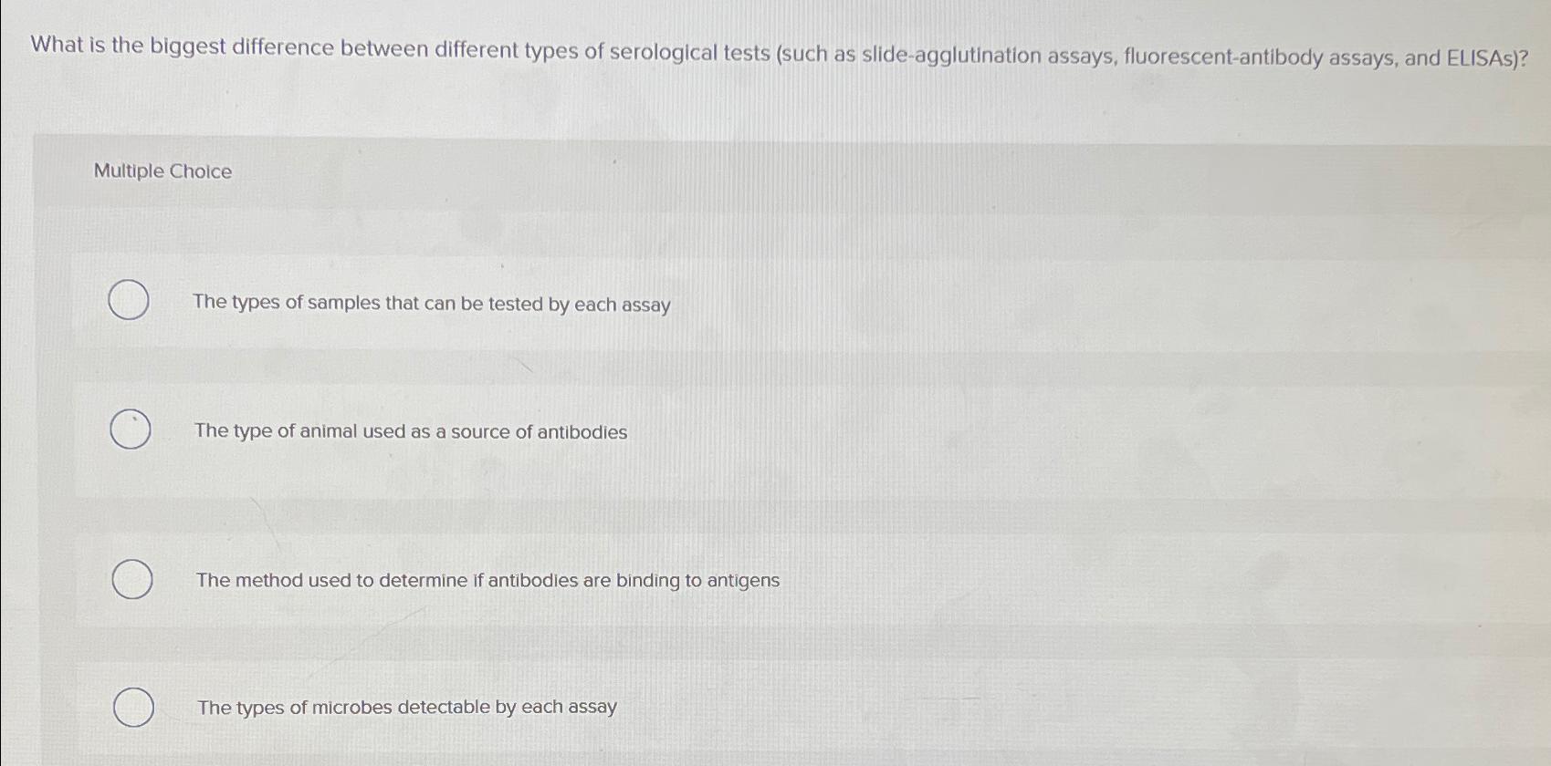 Solved What is the biggest difference between different | Chegg.com