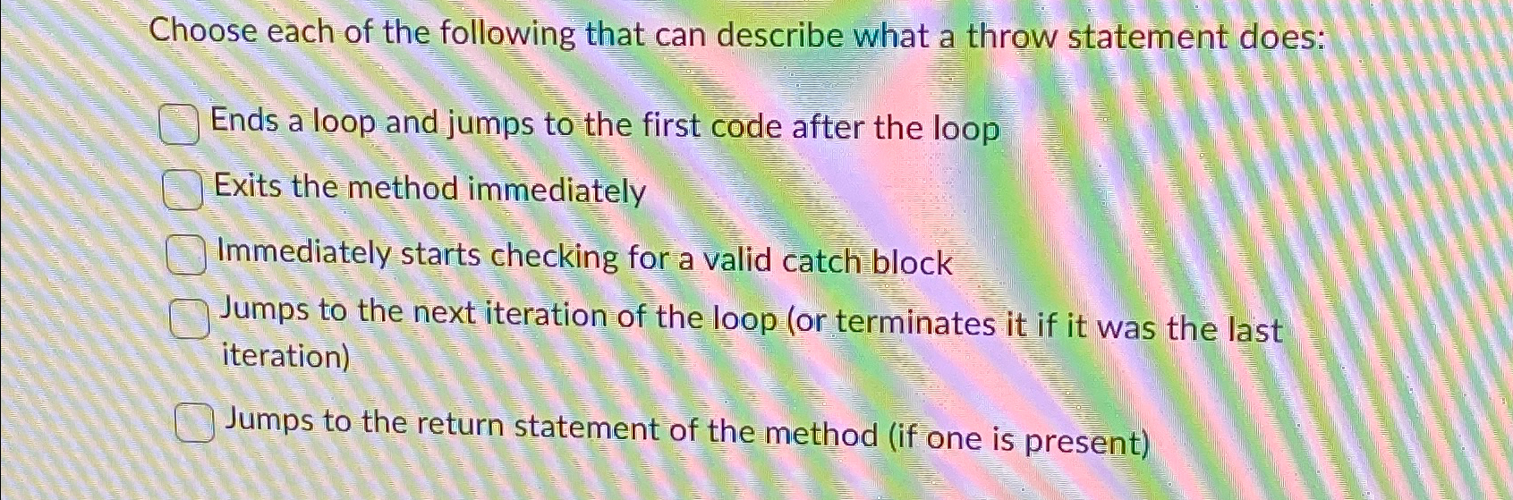 Solved Choose each of the following that can describe what a | Chegg.com