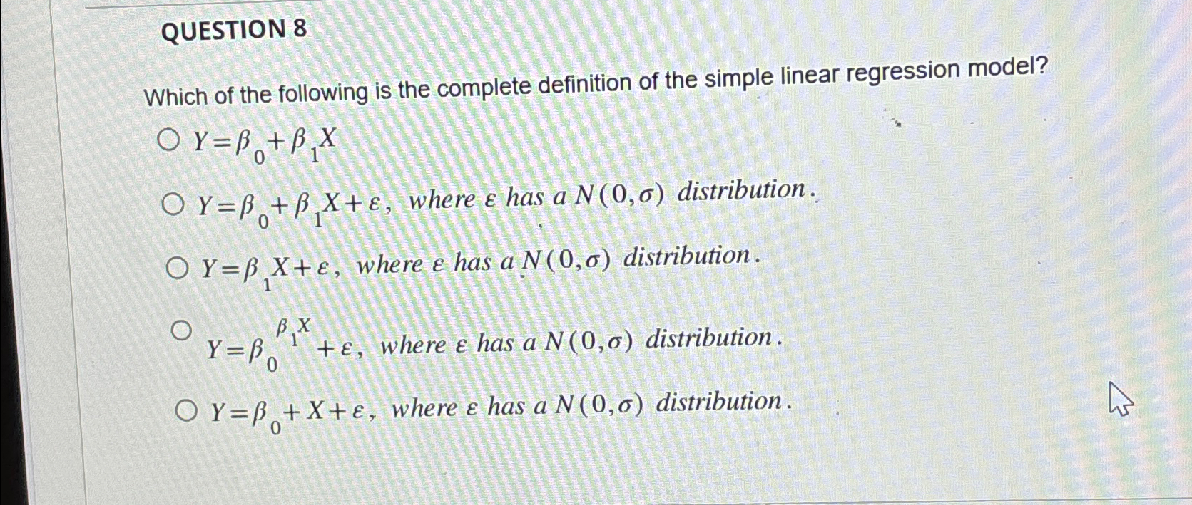 Solved QUESTION 8Which of the following is the complete | Chegg.com
