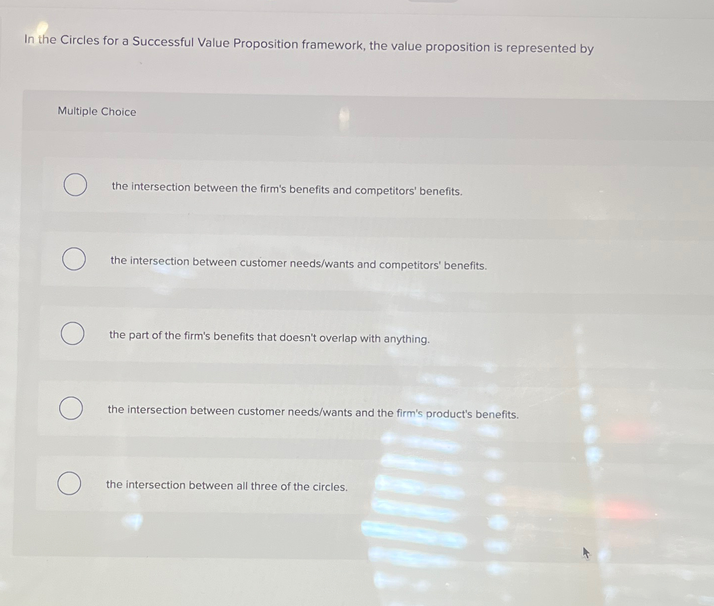 Solved In the Circles for a Successful Value Proposition | Chegg.com
