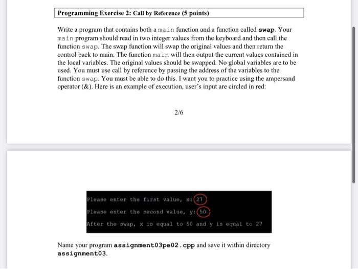 Solved Write a program that contains both a main function | Chegg.com