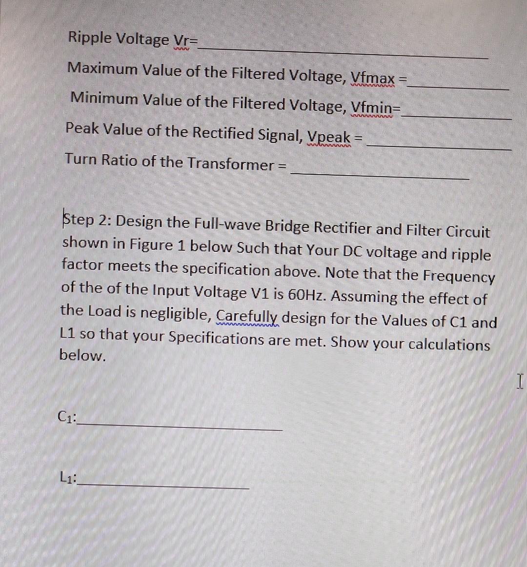 Solved Question 1: Design of LC Output Filter to Limit the | Chegg.com