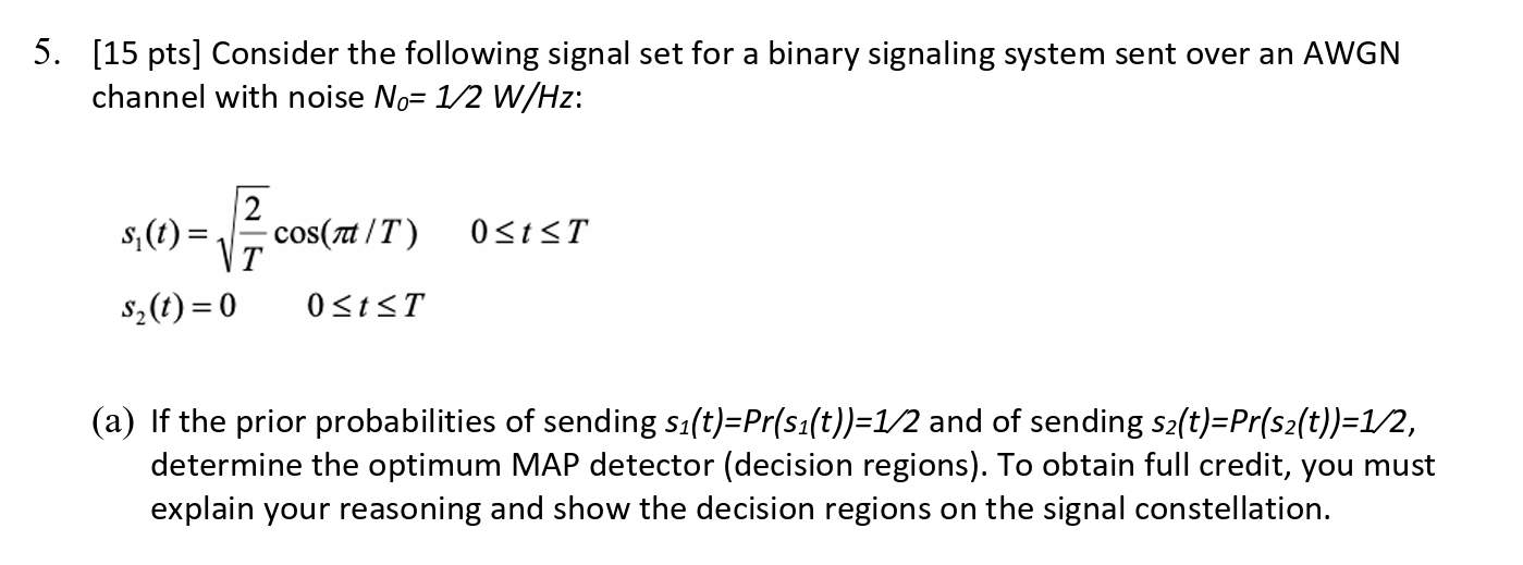 Solved 15 ﻿pts ﻿consider The Following Signal Set For A 