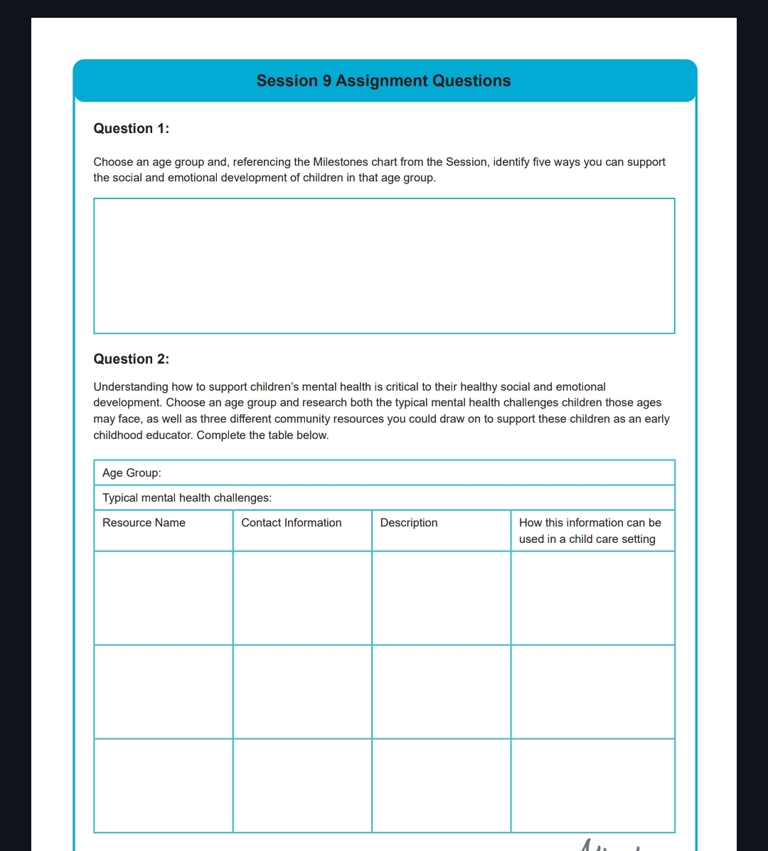 Solved Session 9 ﻿Assignment QuestionsQuestion 1:Choose an | Chegg.com