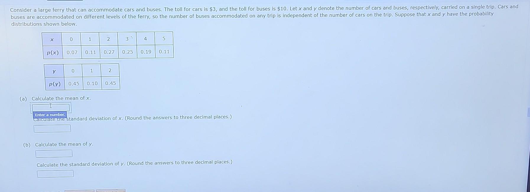 Solved distributions shown below. (a) Calculate the mean of | Chegg.com