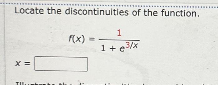 Solved Locate the discontinuities of the function. | Chegg.com