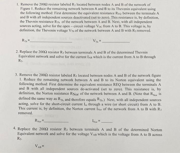 Solved Figure 11. Remove the 200Ω resistor labeled R3 | Chegg.com
