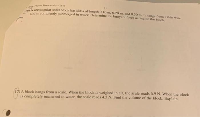 Solved 16) A rectangular solid block has sides of length | Chegg.com