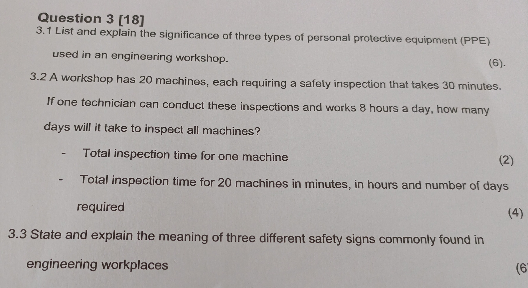 Solved Question 3 [18]3.1 ﻿List and explain the significance | Chegg.com
