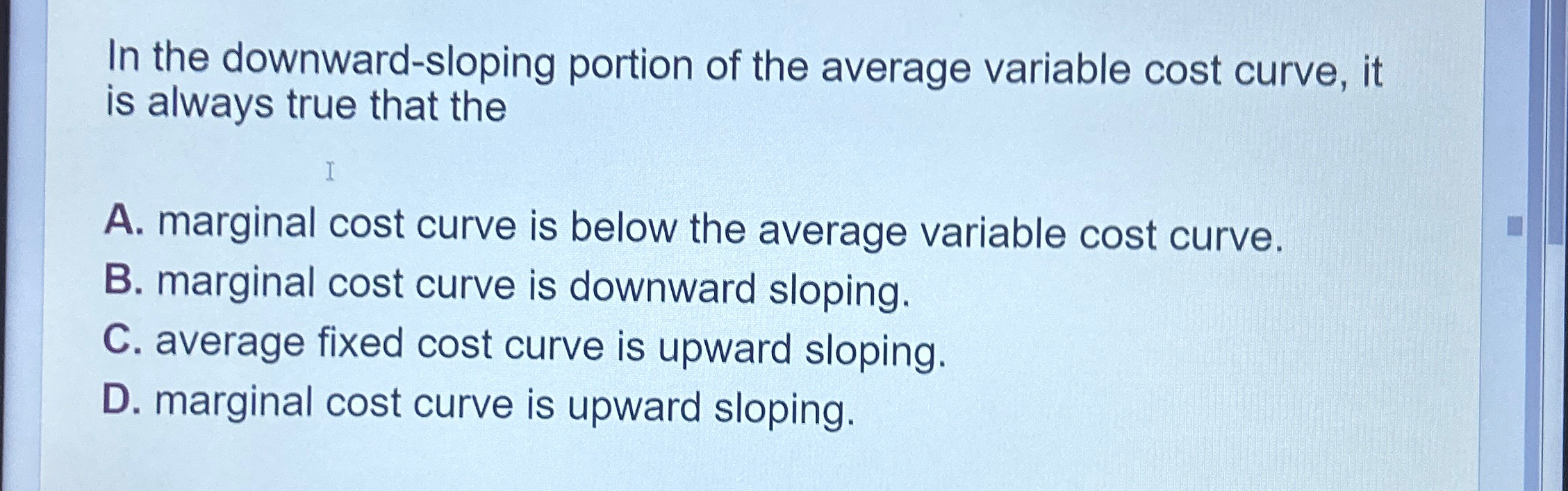 Solved In the downward-sloping portion of the average | Chegg.com