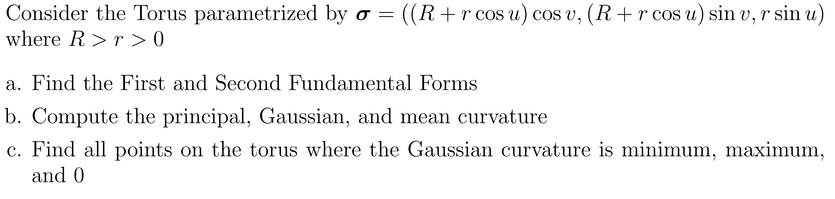 Solved Consider the Torus parametrized by | Chegg.com
