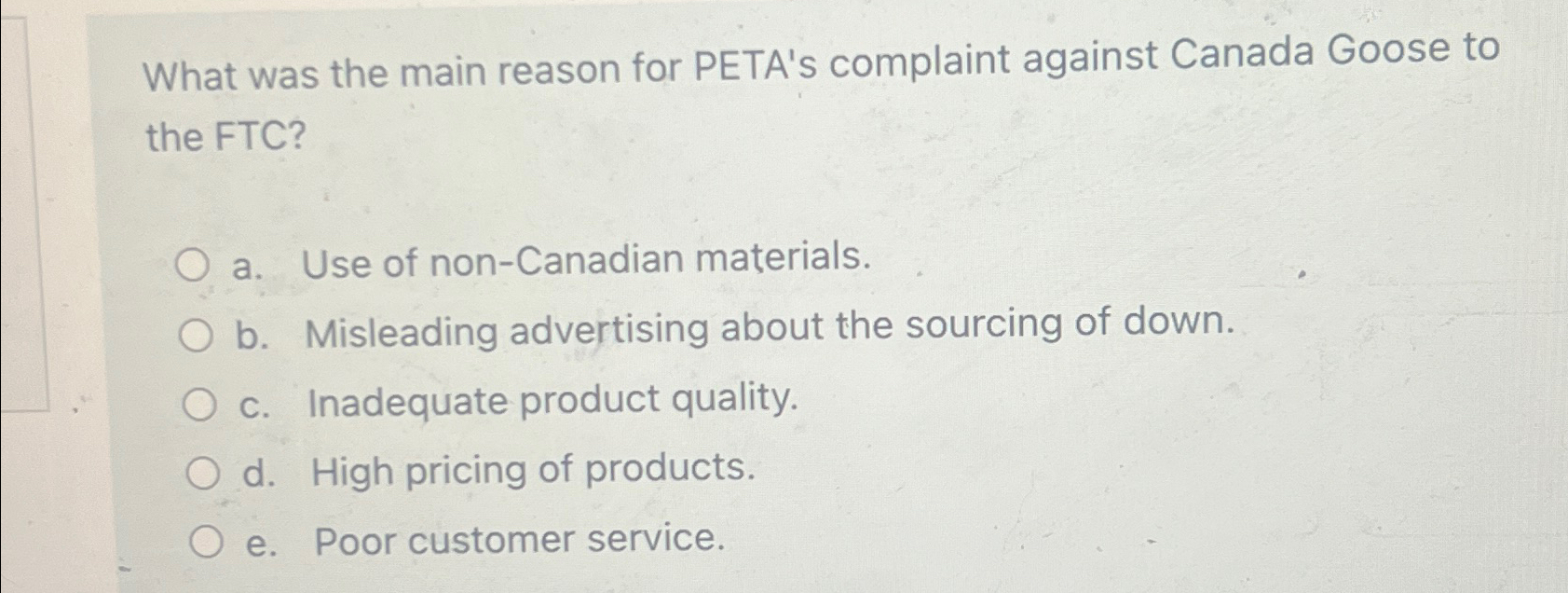 Solved What was the main reason for PETA's complaint against | Chegg.com