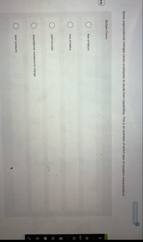 Solved Some organizational changes cause employees to doubt | Chegg.com