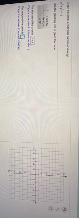 Solved Graph the circle, and find its domain and range. x² + | Chegg.com