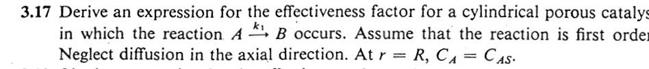 Solved 3.17 Derive an expression for the effectiveness | Chegg.com