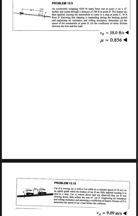 Solved PROBLEM 13.5 An automobile weighing 4250 lb starts | Chegg.com