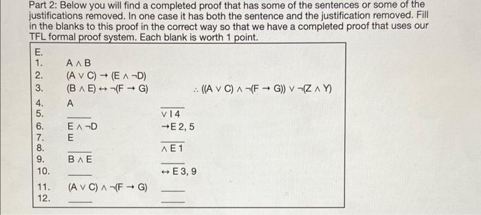 Solved Part 2: Below you will find a completed proof that | Chegg.com