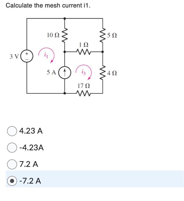[Solved]: calculate the mesh current i1. Calculate the mesh