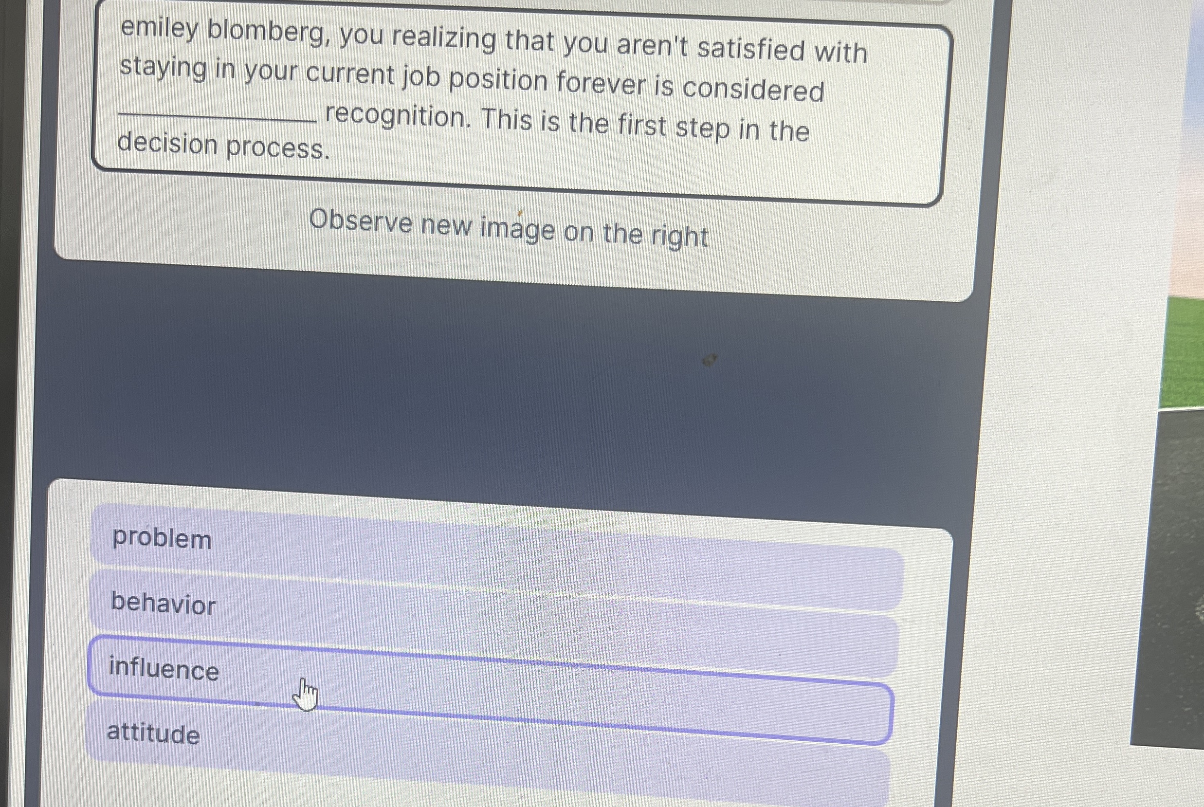 Solved emiley blomberg, you realizing that you aren't | Chegg.com