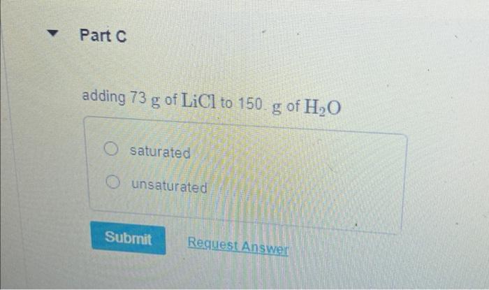 Solved Lithium chloride has a solubility of 55 g of LiCl in | Chegg.com