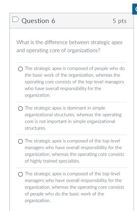 Solved Question 6 5 pts What is the difference between | Chegg.com