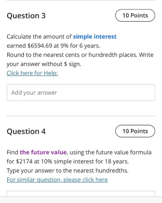 Solved Calculate the amount of simple interest earned | Chegg.com