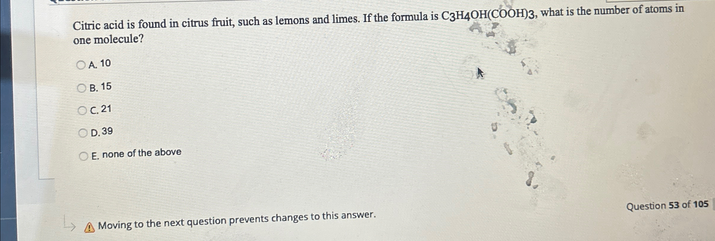 Solved Citric acid is found in citrus fruit, such as lemons | Chegg.com