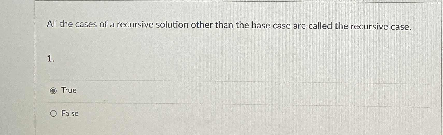 Solved All the cases of a recursive solution other than the | Chegg.com