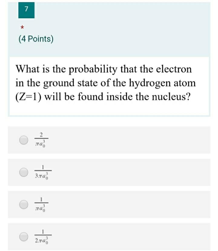 Solved 7 * (4 Points) What is the probability that the | Chegg.com