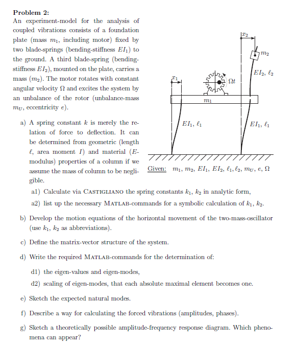 Solved Problem 2:An experiment-model for the analysis | Chegg.com