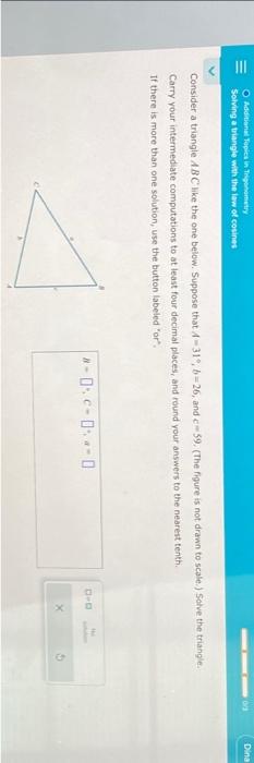 Solved Consider a triangle ABC like the one below. Suppose | Chegg.com
