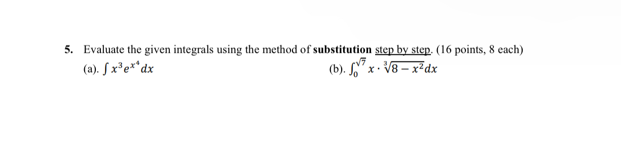 Solved Evaluate the given integrals using the method of | Chegg.com