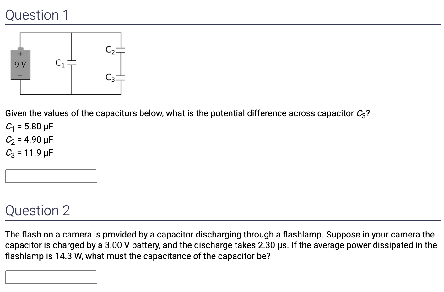 Solved Question 1Given the values of ﻿the capacitors below, | Chegg.com