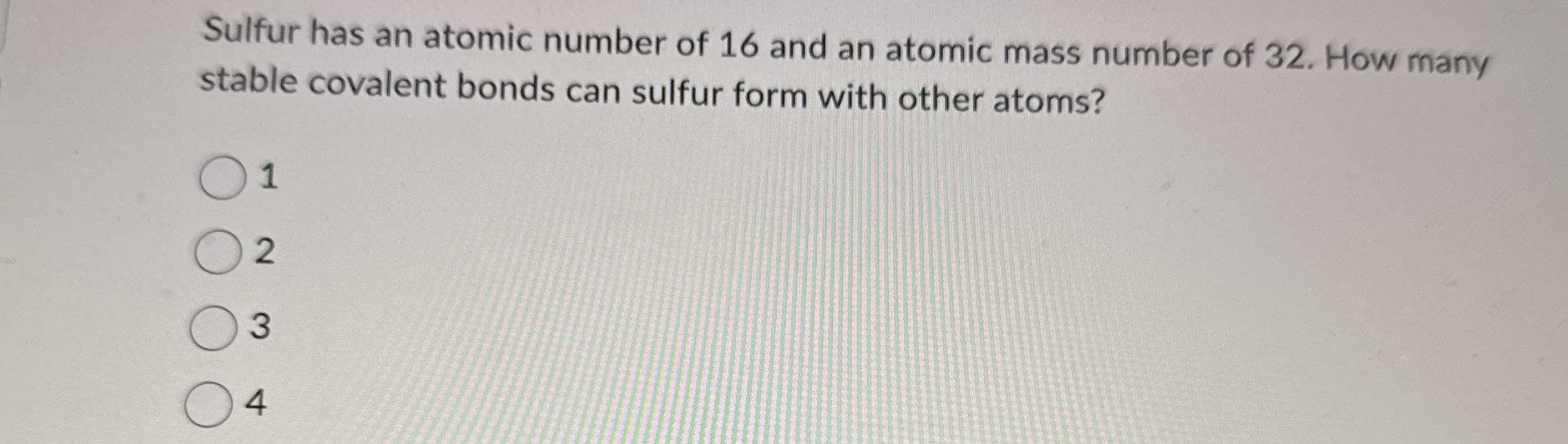 Sulfur has an atomic number of 16 ﻿and an atomic mass | Chegg.com