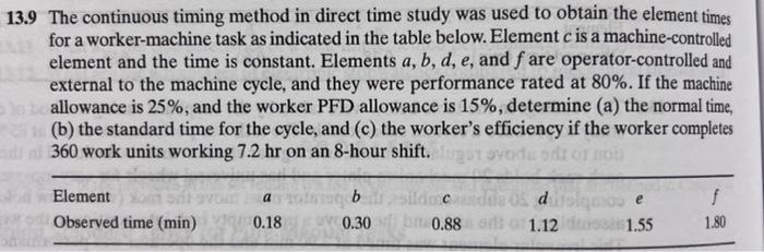 Solved 13.9 The continuous timing method in direct time | Chegg.com