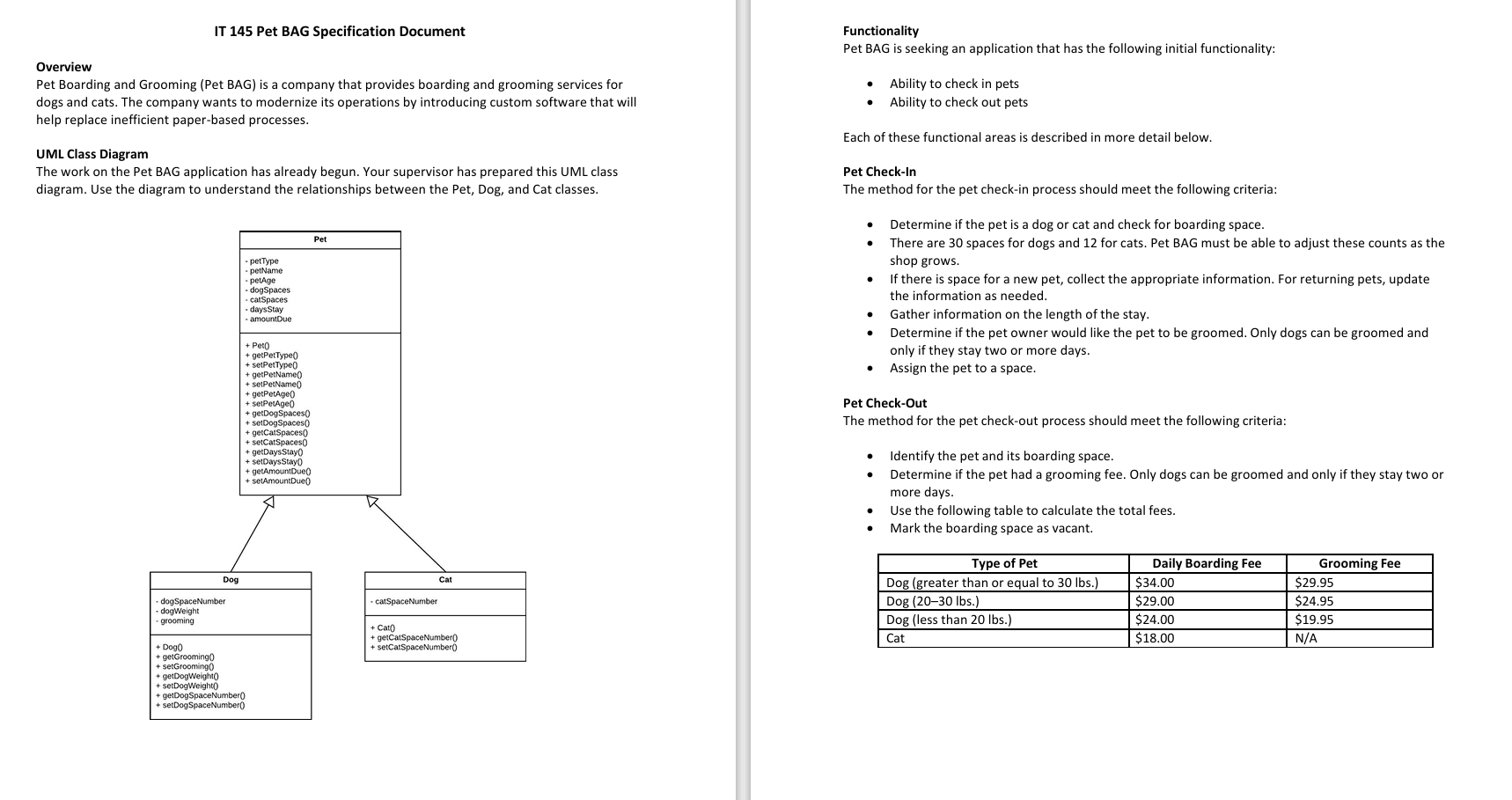 Solved IT-145 ﻿Assignment: Write a ClassOverview: Unified | Chegg.com